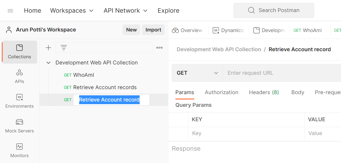 How To Retrieve A Particular Table Record From The Dataverse